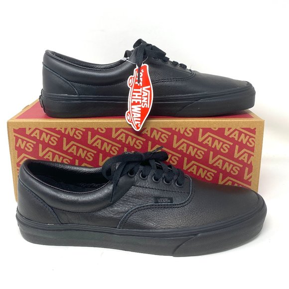 Vans | Shoes | Santa Class Deal Vans Era Leather Black Sneakers Womens ...